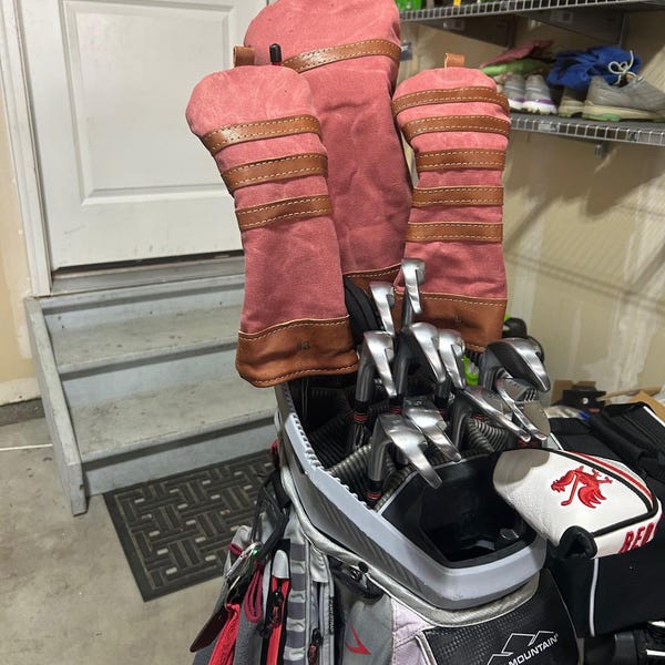 Waxed Cotton Duck and Leather Putter Cover, Handcrafted, Golf ...