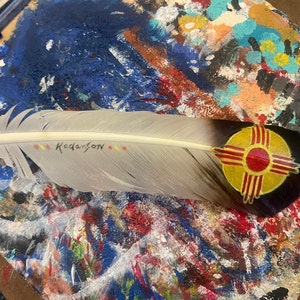OLD GLORY Cowboy Hat Feather With New Style Beaded Sinew Wrap - Etsy