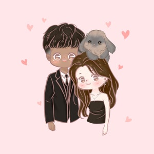 Custom Cute Chibi Portrait Commission Personalized Anime - Etsy