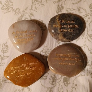 Engraved River Rocks Scripture Verses, Sold Individually - Etsy