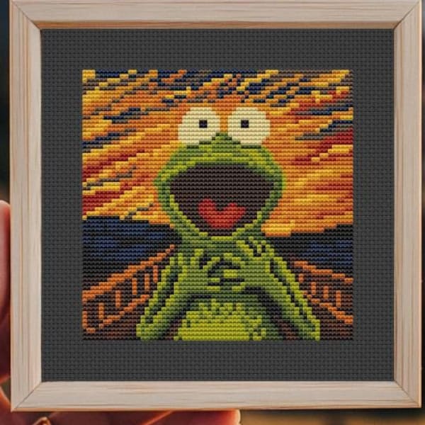 Frog in a Dress Cross Stitch Pattern, Toad Embroidery Design, PDF, Saga ...