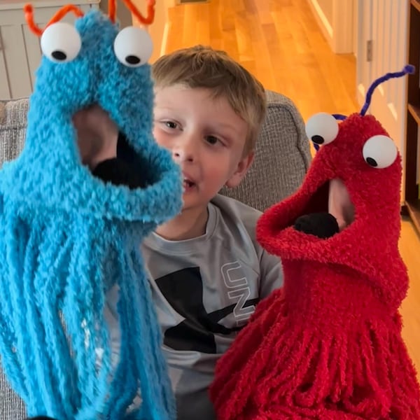 Soft Crochet Monster Hand Puppet. Alien Yip Yip, - Etsy