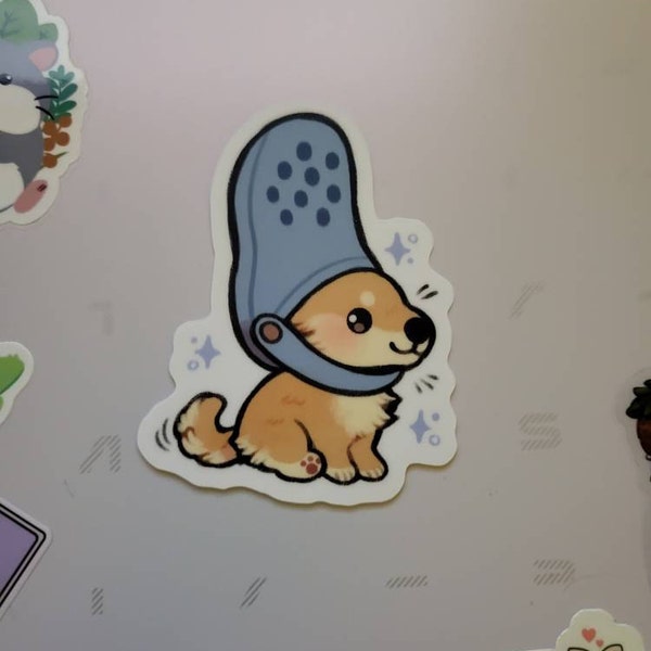 Croc Dog Sticker / Shiba Inu Sticker / Puppy Sticker / Animal Sticker ...