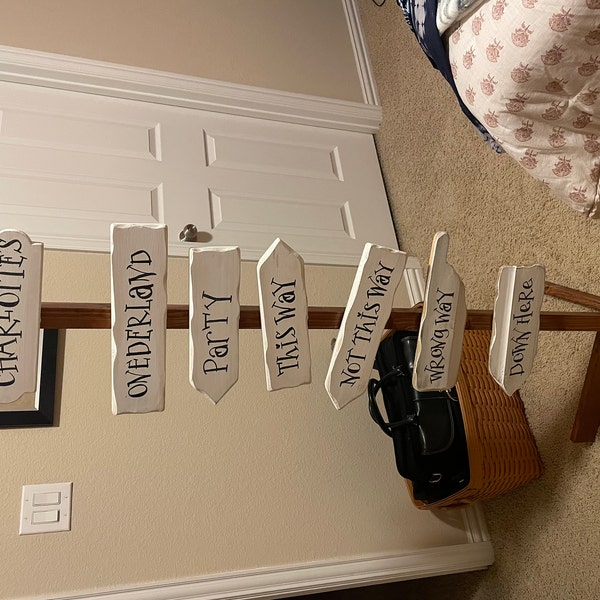 This Way That Way Not This Way Wonderland Fairytale Storybook Signpost ...