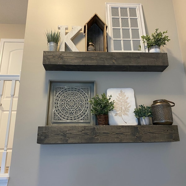 Rustic Beam Shelf - Etsy