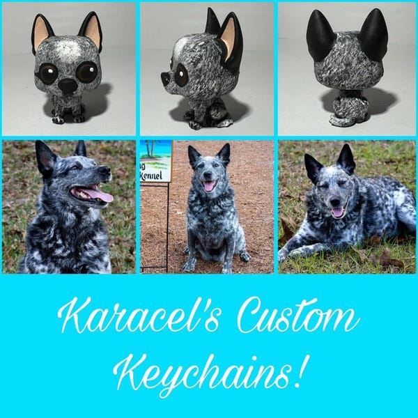 Custom Australian Cattle Dog Figurine, Heeler Art, Queensland Heeler ...