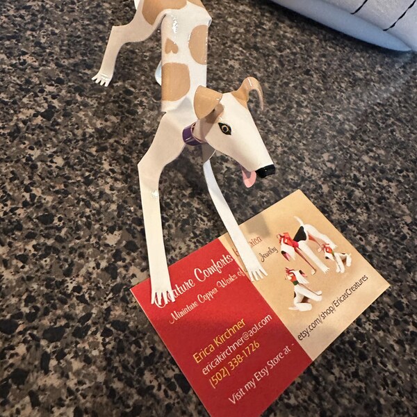 Weimaraner Dog Sculpture, Handmade Copper Collectible Miniature ...