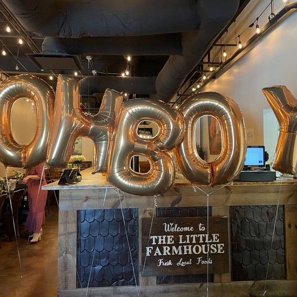 Giant OH BOY Balloons - 34" or 14" Inch Mylar Balloons in Letters O-H-B ...