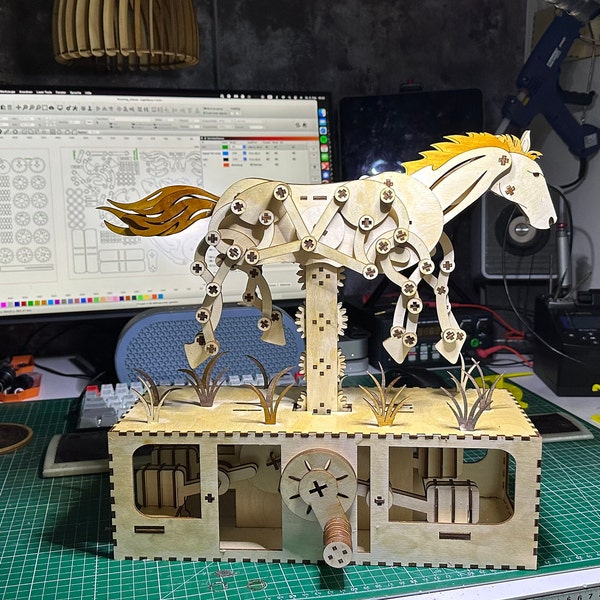DIGITAL FILE - Running Horse / Reindeer Automata - Laser Cutter Files ...