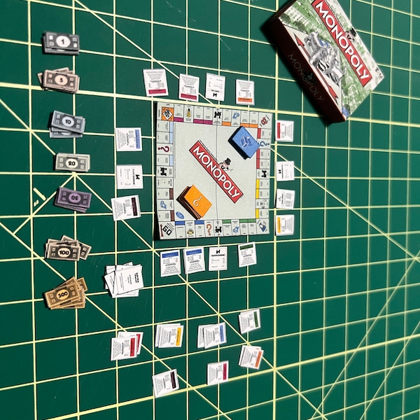 Miniature Monopoly Game Template: Printable Full Set (digital File) - Etsy