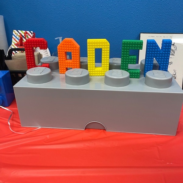 Custom LARGE Brick Style Name Plate, Boy Gift, Desk Nursery, Kid's Room ...
