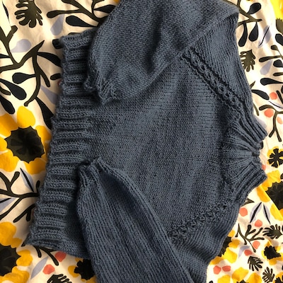 Raglan Top Down Aran Sweater Pattern With Dramatic Lace Sleeves ...