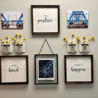 Stay Positive Work Hard Make It Happen Bundle 3 Motivational Office ...