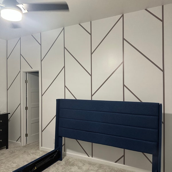 Geometric Wall Decal, Geometric Line, Wall Sticker, Peel and Stick ...