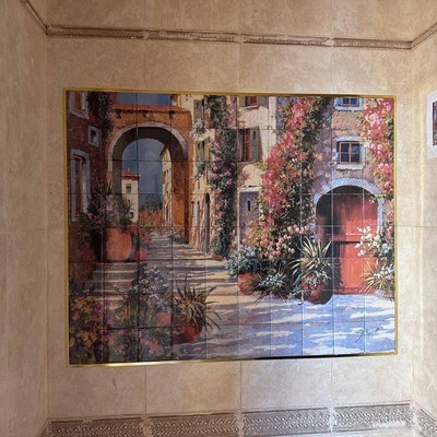 Monopoly Man Rich Uncle Graffiti Pop Money Bag Ceramic Tile Mural ...