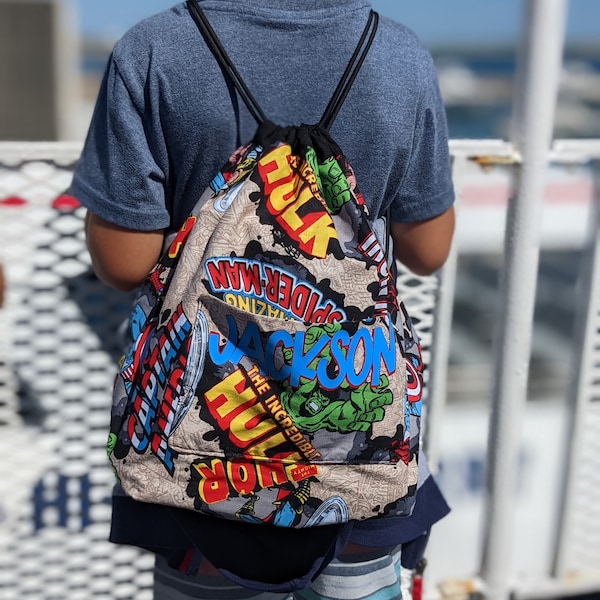 Lionel Drawstring Backpack PDF Sewing Pattern, Easy Backpack Pattern ...