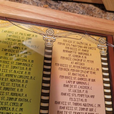 Traditional Catholic Liturgical Calendar unframed, 24 X 36 Catholic ...