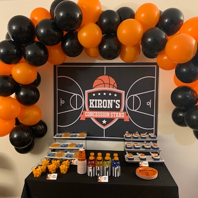Basketball Themed Photo Booth Backdrop, Concession Stand Backdrop ...
