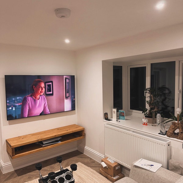 Handmade Rustic Pine TV Stand With Hairpin Legs - Etsy UK