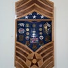 Handcrafted Air Force Shadow Box Silver and Navy Includes Flag - Etsy