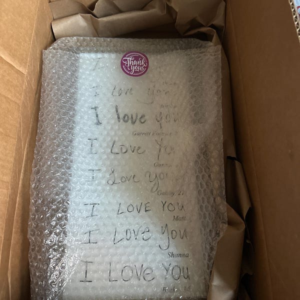 Framed I Love You Sign Kids I Love You Mothers Day Handwritten I Love ...