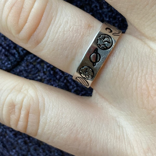 Solar System Ring | Planets Jewelry | Sun and Moon Ring | Best Friend ...