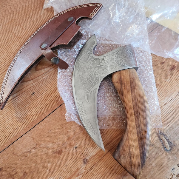 Viking Axe, Carbon Steel Viking Axe, Personalized Viking Axe in Hand ...
