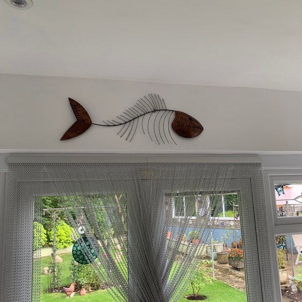 Unusual Hand Made Abstract Fish Bone Wall Art Burnt Copper 80cm - Etsy