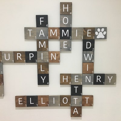 Multi Color Scrabble Tiles Oversized Scrabble Tiles Blocks - Etsy