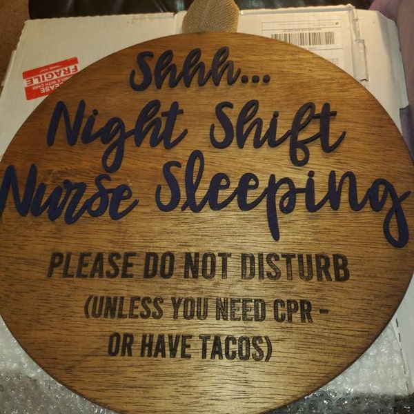Nurse Sleeping Door Sign, Nurse Sign, Nurse Gift, Nurse Gift Ideas ...