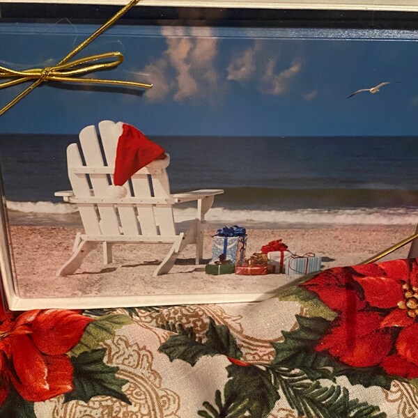 Beach Chair With Gifts Tropical Christmas Cards - Etsy