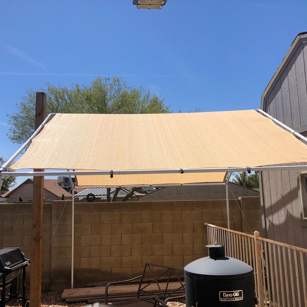 Custom Beige Shade Sail: Heavy Duty Straight Edge Shade Cover - Etsy