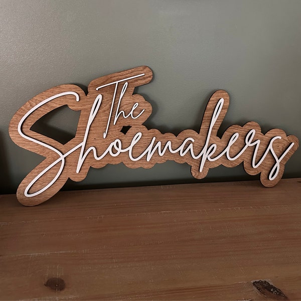 Wooden Name Sign | Layered Name Sign | Custom Name Wood Sign | Backdrop ...