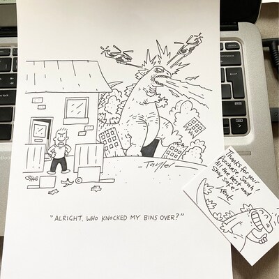 Free Grout Signed A4 Cartoon Print by Robin Flavell and Kent Tayler - Etsy