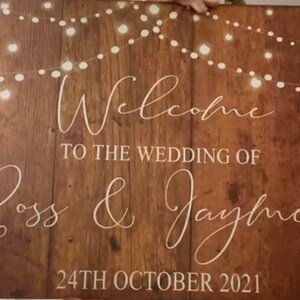 Rustic Wedding Welcome Sign | Etsy