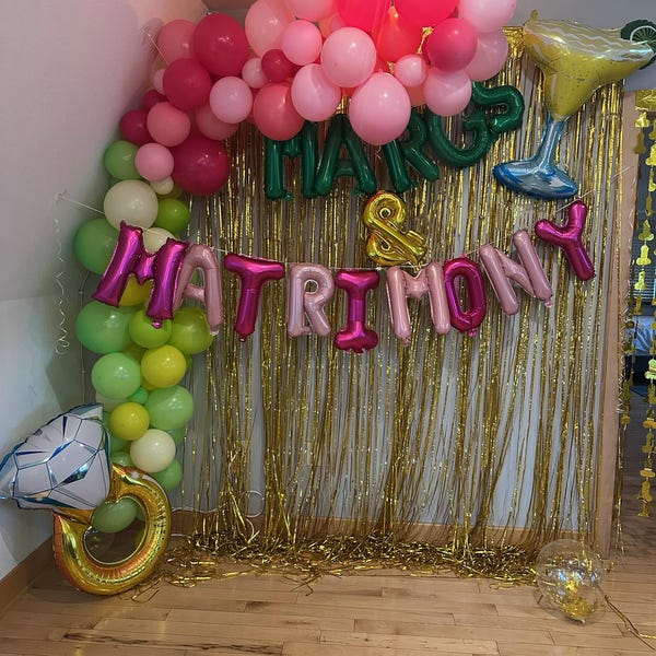 Margs and Matrimony Bachelorette Party Margarita Balloons Margs ...