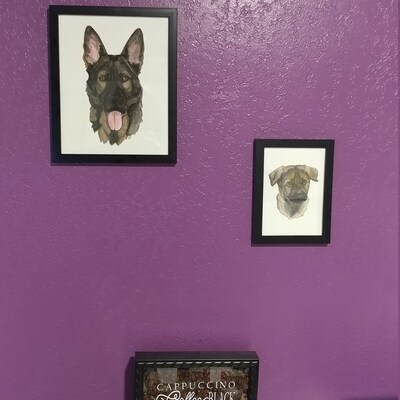 8x10 Inches Custom Pet Portraits Watercolor Portraits Made - Etsy