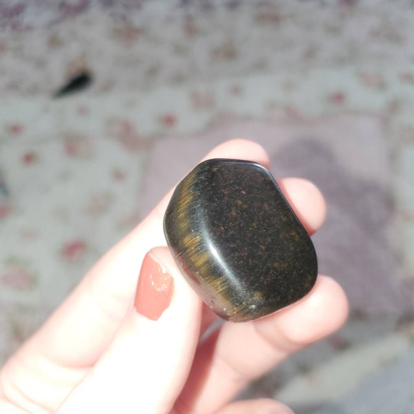 Blue Tigers Eye Tumbled Stone - Multiple Sizes Available - Tumbled Hawk ...