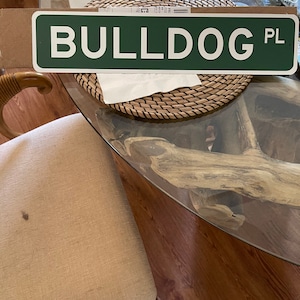 Bulldog, Bulldog Gift, Bulldog Sign, Dog Lover Gift, Custom Street Sign ...