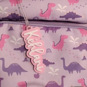 Acrylic Kids Bag Tag Colourful Bag Tag Personalised Bag Tag for Kids ...