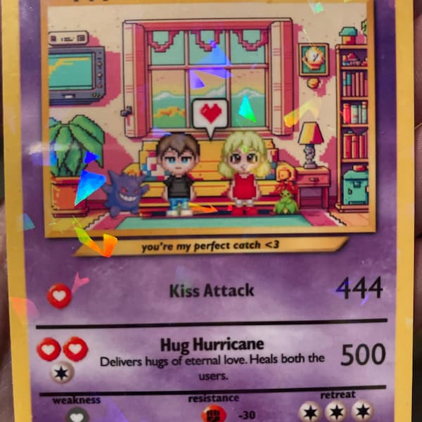 Pokemon Anniversary Card, Custom Pokemon Card, Boyfriend Gift ...
