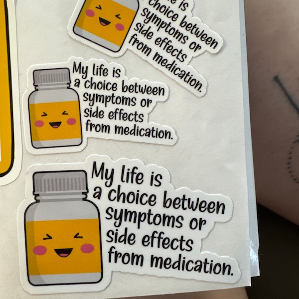 Chronic Illness Funny Sticker or Magnet | Life Choice Between Symptoms ...