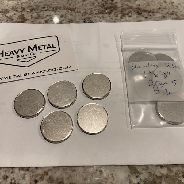Brass Discs 1/8" Thick Discs , 8 Gauge , Heavy Duty Blank , Hand ...