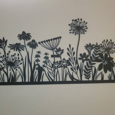Flower Head Woman Metal Wall Art, Floral Girl Metal Wall Art, Abstract ...