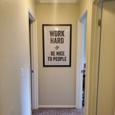 Work Hard & Be Nice to People // Digital Download - Etsy