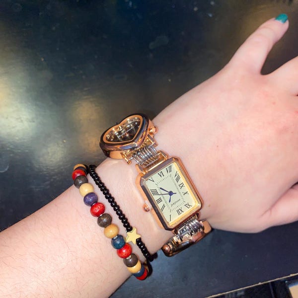 Vintage Watch Bracelet,chunky Watch Face Bracelet,punk Y2k Chain ...