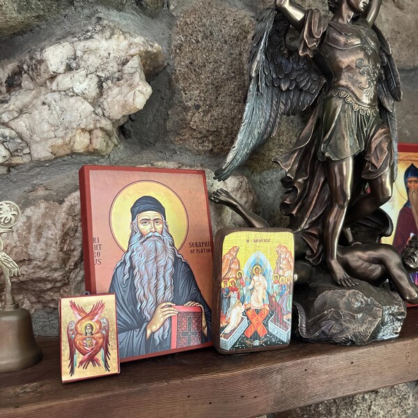 10 1/4" the Righteous Saint Seraphim Rose of Platina Icon – Orthodox ...