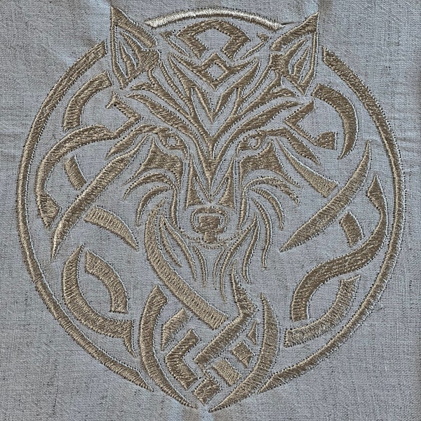 Celtic Wolf Face Embroidery Design, 4 Sizes - Etsy