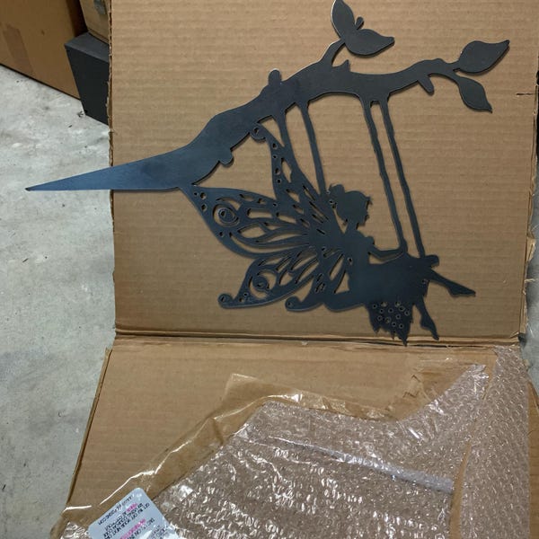 Fairy Metal Tree Stake | Fairy Yard Sign | Fairy Garden Decor | Patio ...