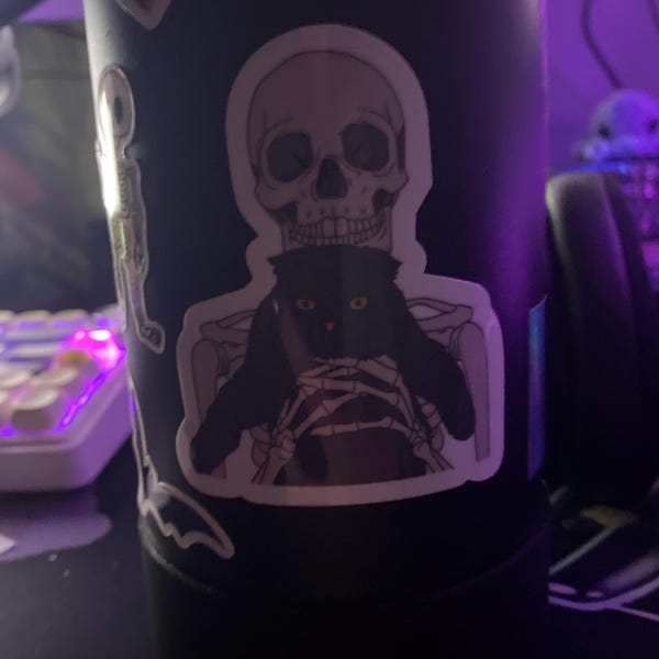 Holographic Skeleton Shark Sticker, Shark Sticker, Skeleton Sticker ...